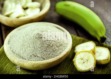 green banana flour on the table Stock Photo - Alamy