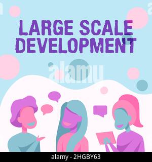 Sign displaying Large Scale Development. Concept meaning Develop on an ...