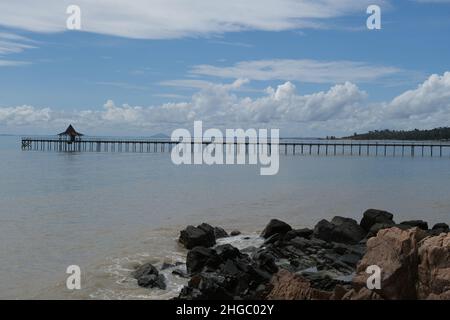 Indonesia Batam - Jetty at Turi Beach Resort Stock Photo - Alamy