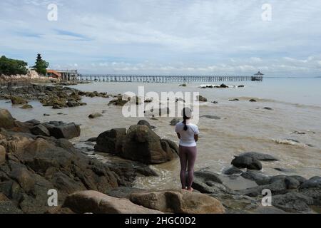 Indonesia Batam - Jetty at Turi Beach Resort Stock Photo - Alamy