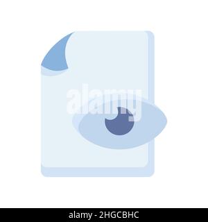 preview document file paper page view eye single isolated icon with ...