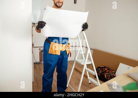 Cropped shot of professional architect and engineer working together on ...