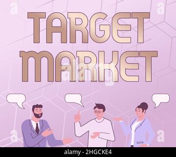 Writing displaying text Target Market. Business showcase specific ...