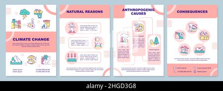 Climate change brochure template layout. Environmental issues. Flyer ...
