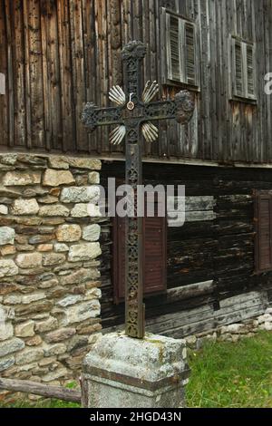 Wayside cross in Bohemian Forest in Czech republic,Europe Stock Photo ...