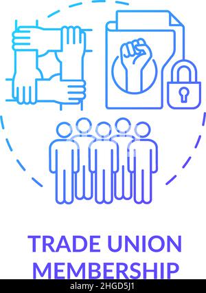 Trade union membership concept icon Stock Vector Image & Art - Alamy