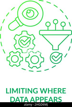 Limiting where data appears green concept icon Stock Vector Image & Art ...