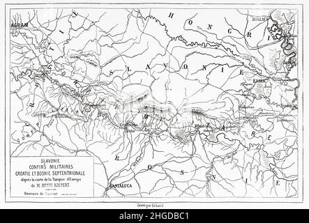 Map the Slavonian Military Frontier on the Croatian military border and ...