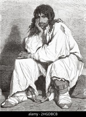19th-century illustration of Old Slavonic and Russian costume ...