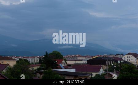 SOCHI, RUSSIA - JUNE, 06, 2021: Mountain view near Sochi Adler ...