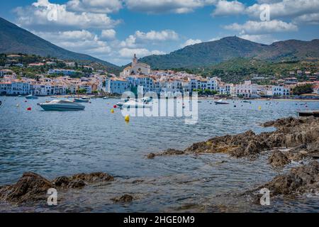 Spanish coastal village of Cadaques in the sunshine Spain Stock Photo ...