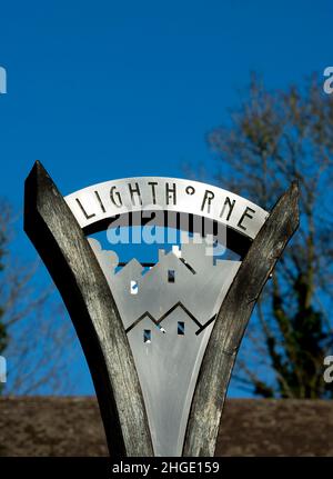 Lighthorne village sign, Warwickshire, England, UK Stock Photo - Alamy