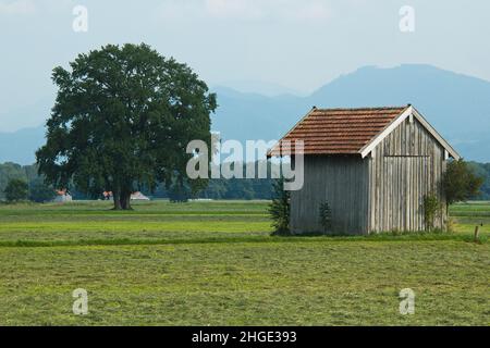 Old wooden hut at Chiemsee in Germany,Europe Stock Photo - Alamy