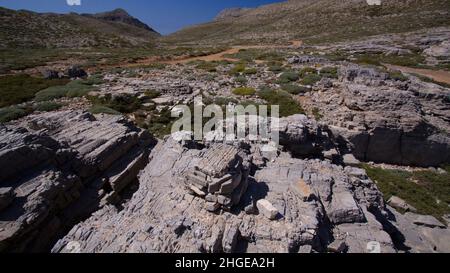 Hiking track to Psiloritis,the highest mountain in Crete in Greece ...