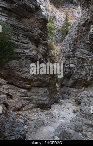 Hiking track in Imbros Gorge on Crete in Greece,Europe Stock Photo - Alamy