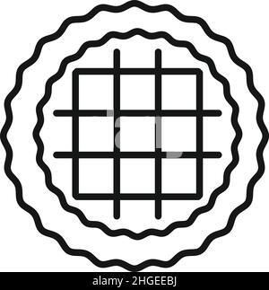 Crumble apple pie icon outline vector. Cake dessert. Sweet fruit Stock ...