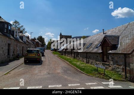 Braemar town centre, Scotland UK Stock Photo - Alamy