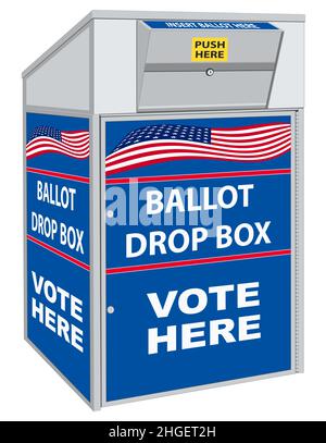 Ballot voting box mail Vector Icon polling Puts voting ballot in the ...