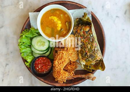 Nasi Bakar Grilled Rice, Traditional Food of Indonesia, Jakarta ...