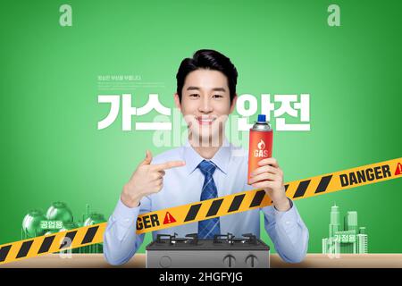gas safety precautions poster Stock Photo - Alamy
