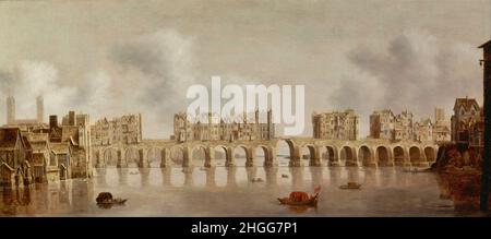 Claude de Jong - View of London Bridge - 1650 Stock Photo - Alamy