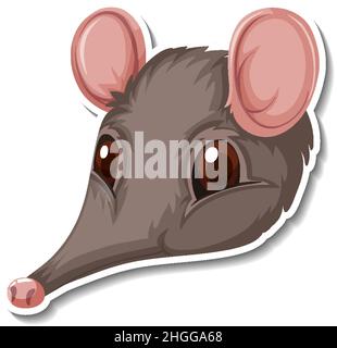 A shrew animal cartoon sticker illustration Stock Vector Image & Art ...