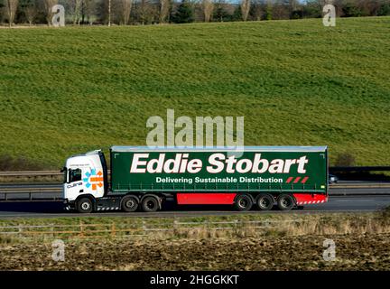 Culina Stobart lorry on the M40 motorway, Warwickshire, UK Stock Photo ...