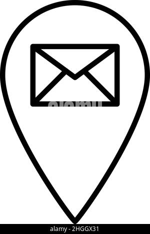 Mail letter icon. Outline mail letter vector icon for web design ...