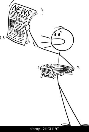 Vector illustration of Paperboy cartoon Stock Vector Image & Art - Alamy