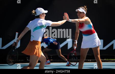 Simona Halep of, Romania. 21st Jan, 2022. in action during the second ...