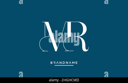 MR M R initial based modern minimal creative logo vector template image ...