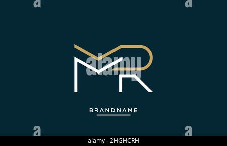 MR M R initial based modern minimal creative logo vector template image ...