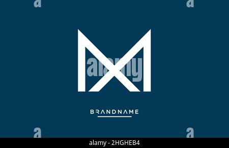 MX M X initial based modern minimal creative logo vector template image. Line art finger print ...