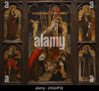 Triptych, Descent from the Cross, Saint Catherine, Saint Christopher, Saint Magdalene ,Saint ...