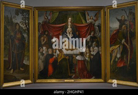 Jan Provost (1465-1529). Flemish painter. Tryptich of Our Lady of Mercy ...