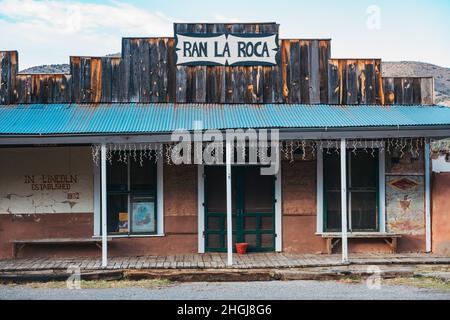 Ran La Roca gallery, in an Old West styled building in Lincoln Historic ...