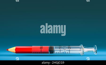 pencil inside a syringe Stock Photo - Alamy