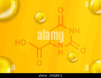 Vitamin B13 Orotic acid molecular structure. Vitamin B13 Orotic acid ...
