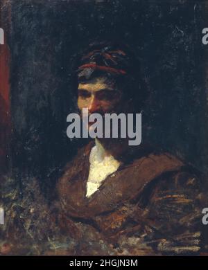 Bust Of Man, allegory of Bacchus by Marià Fortuny Stock Photo - Alamy