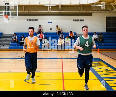 8th Fighter Wing Airmen run during the 20-meter shuttle run portion of ...