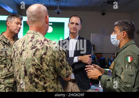 (From Left) Capt. Kepper Pickard, commanding officer, Naval Air Station ...