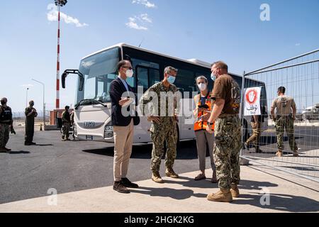 (From Left) Capt. Kepper Pickard, commanding officer, Naval Air Station ...