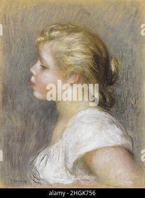 Renoir Auguste - Private Collection - Jeune femme au chapeau fleurs ...