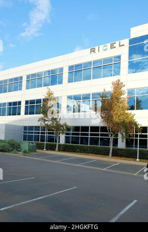 Exterior of Rigel Pharmaceuticals headquarters in South San Francisco ...