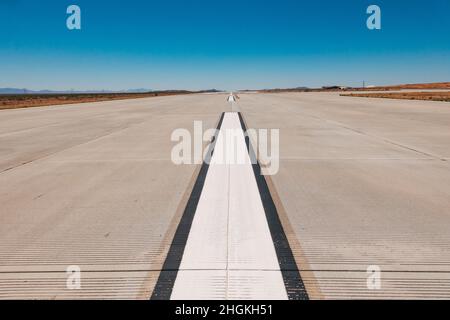 The immaculate runway centerline at the Southwest Regional Spaceport ...