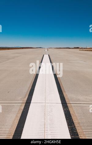 The immaculate runway centerline at the Southwest Regional Spaceport ...
