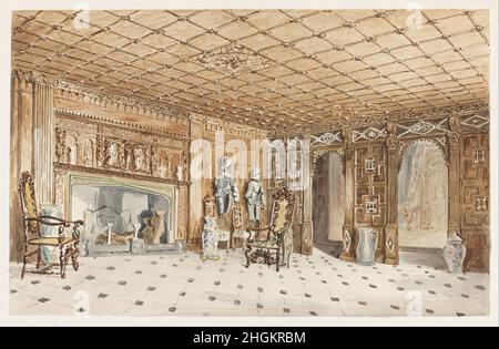 The Entrance Hall, East Sutton Place, Kent 1844 by Charles James ...