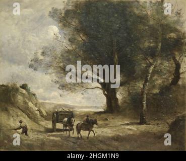 'The Stonecutters' by Jean-Baptiste-Camille Corot is an oil on canvas ...