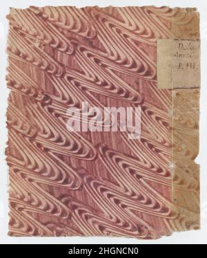 Red paste paper book cover with curved line design 1939 by Anonymous ...
