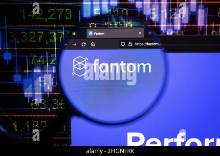 Fantom FTM token symbol of the DeFi project cryptocurrency logo in ...
